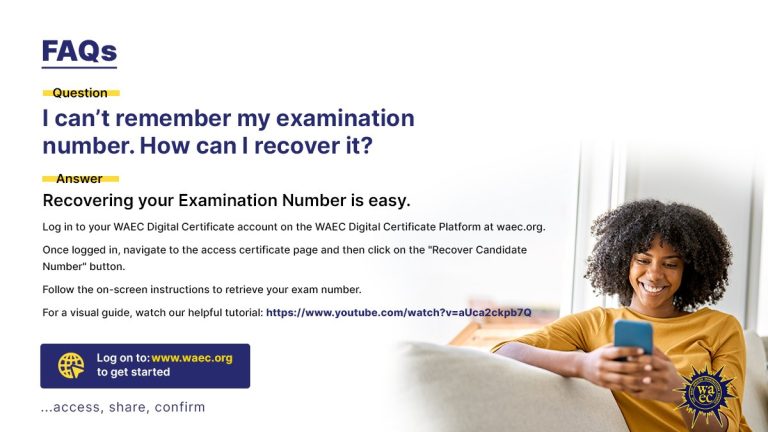 How to Recover WAEC Examination Number (2025 Guide)